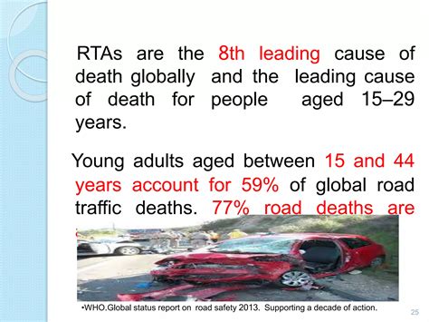 Epidemiology Prevention And Control Of Road Traffic Accidents Pptx