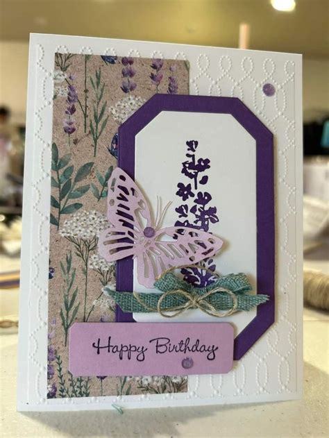 Pin On Painted Lavender In Butterfly Cards Handmade Handmade Birthday Cards