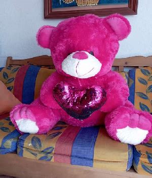Oso De Peluche Gigante Rosa De 85 Cms Muy Gordo