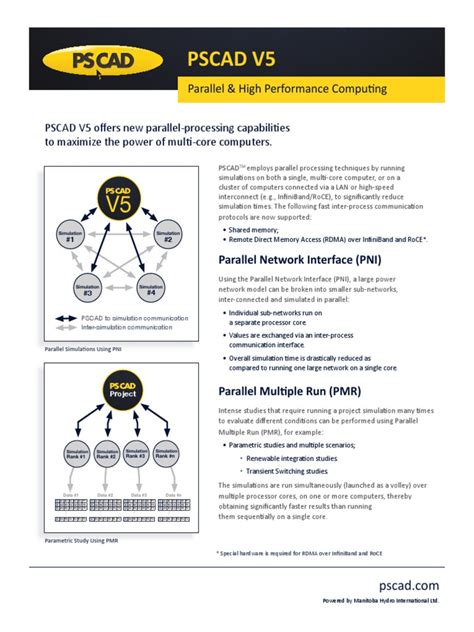 Pscad V5 Hpc Brochure 2023 Pdf Parallel Computing Simulation