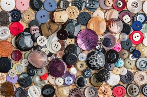 Background Of Buttons For Clothes Buttons Of Different Shapes And Sizes Stock Photo Image Of
