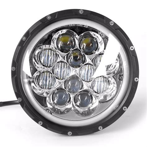 Pcs Inch Round D W Car LED Headlight V Hi Lo Beam With DRL Led Daytime Running Light For