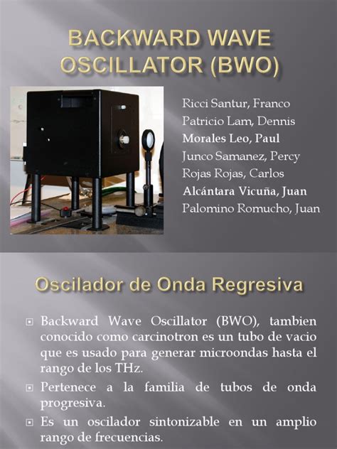 Backward Wave Oscillator Pdf Electrón Electrónica