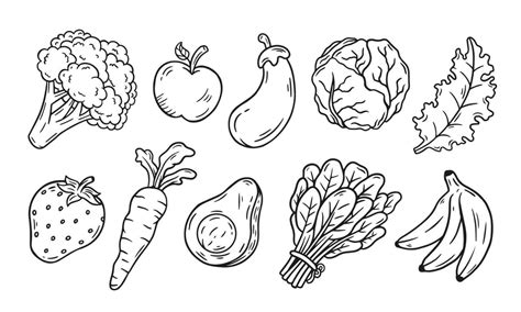 Fruit And Vegetables Drawing 209015 Cartoon Vegetables Drawing