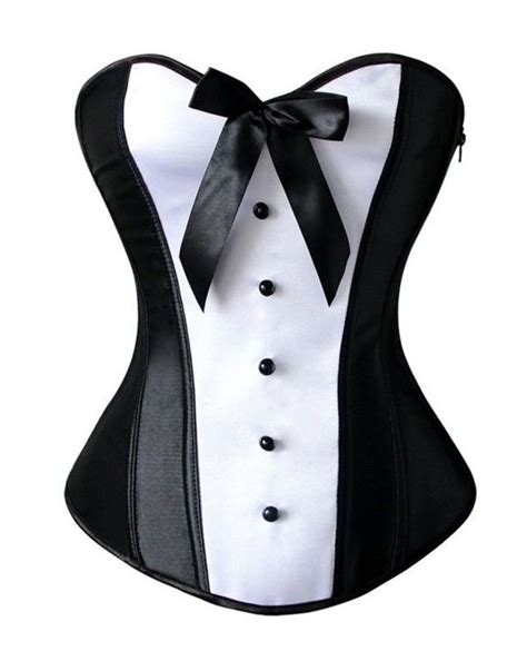 Pin By 🌸jeannette🌸 On 🖤black~white🤍 Black And White Tuxedo Corset