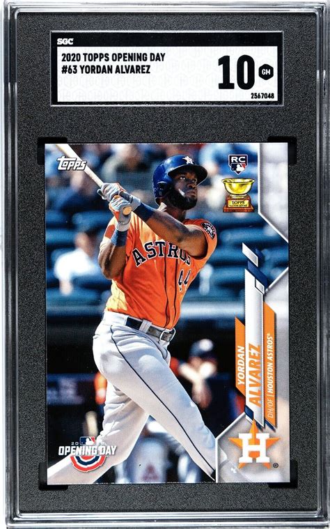 2020 Topps Opening Day 63 Yordan Alvarez Rookie SGC 10 GEM MINT RC EBay