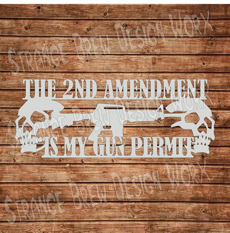 2nd Amendment Art Dxf File Svg Png Pdf Eps Ai File Cnc Plasma
