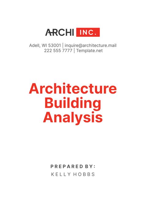 Free Architecture Building Analysis Template To Edit Online