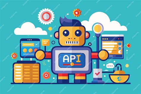 A Colorful Robot Stands Proudly Among Charts And Tools Showcasing Its