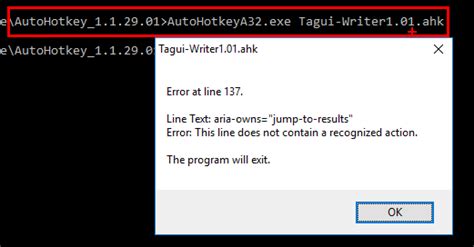 Error This Line Does Not Contain A Recognised Action · Issue 3