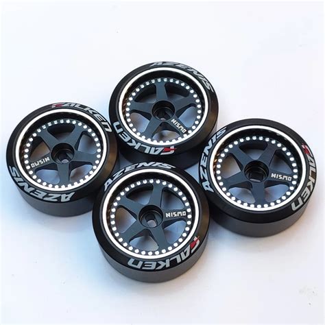 4 Pcsset Rc 모기 자동차 Hgd1 Mini Q Mini D Mini Zdrz 로고 리미트 Weili 금속 휠 허브
