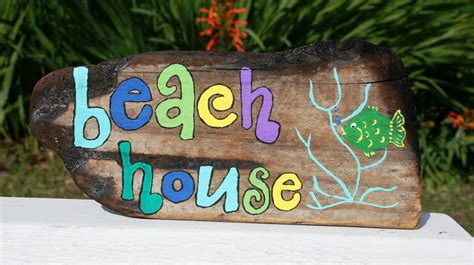 Beach House Wall Decor With Green Fish And Coral Etsy