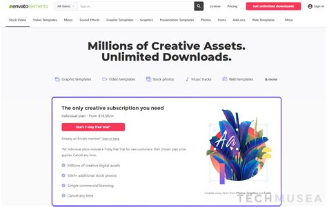 Envato Elements 1個價錢無限下載素材庫，創作者獲商用版權資源包括影片圖片、設計推薦，附上便宜費用教學方法 Techmusea
