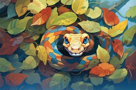 Python Hiding In Foliage Stock Image Image Of Hiding