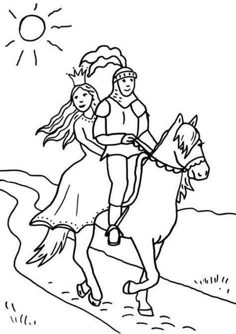 Ritter Und Drachen Ritter Und Prinzessin Zum Ausmalen Ausmalbilder
