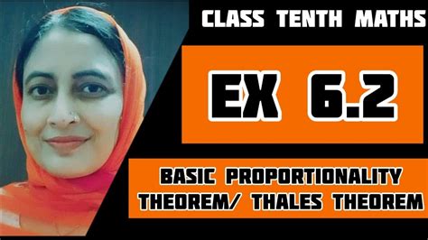 bpt or thale s theorem basic proportionality theorem ex 6 2 q4 q9