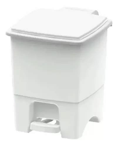 Cesto De Lixo Quadrada Pedal Lixeira Plástico 14l Branca MercadoLivre