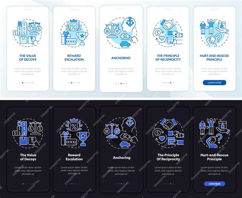 Premium Vector Neuroscience Principles Onboarding Mobile App Page