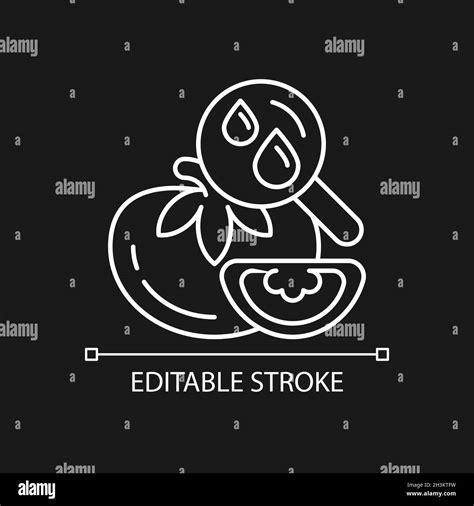 Food Moisture Content Testing White Linear Icon For Dark Theme Stock Vector Image And Art Alamy