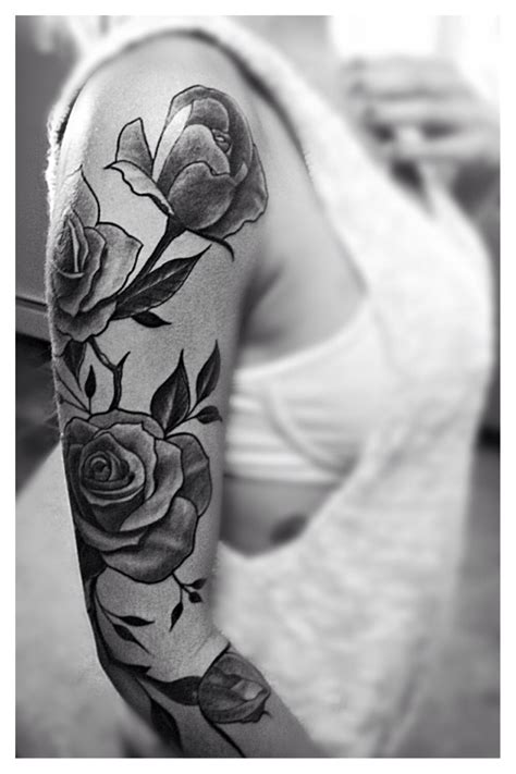 Forearm Rose Vine Tattoo