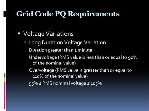 Power Quality And The Philippine Grid Code Power