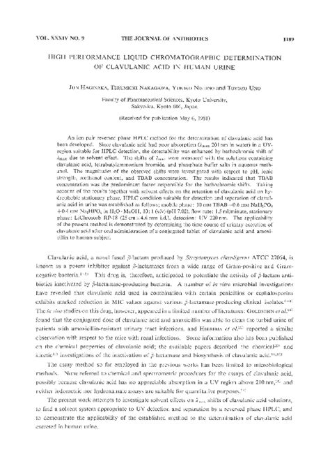 Pdf High Performance Liquid Chromatographic Determination Of