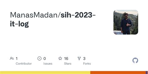 GitHub ManasMadan Sih 2023 It Log
