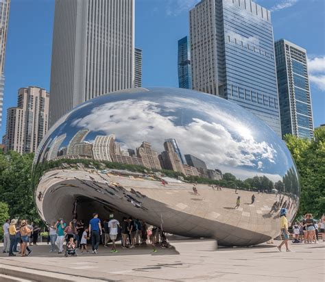 Bean Monument Chicago Cloud Free Photo On Pixabay