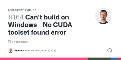 Cant Build On Windows No Cuda Toolset Found Error · Issue 164