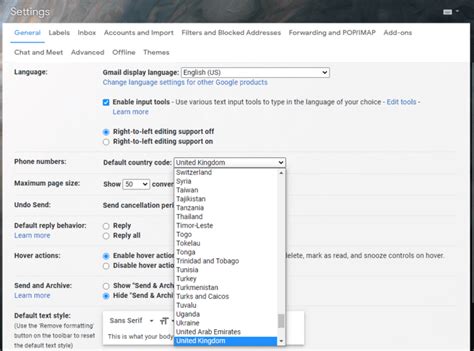 Gmail How To Change The Default Country Code For Phone Numbers Technipages