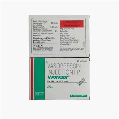 Vasopressin Injection 20 Units Ml At ₹ 1690 Piece In Nagpur Id