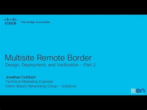 Multisite Remote Border Part 2 Of 3 YouTube
