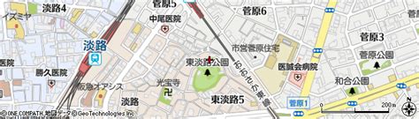 大阪府大阪市東淀川区東淡路4丁目24 17の地図 住所一覧検索｜地図マピオン