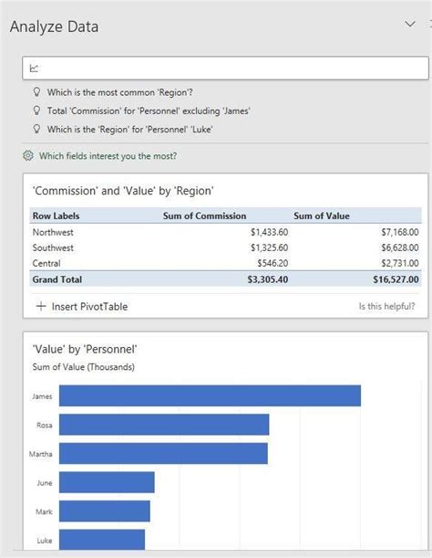 How To Use Analyze Data To Get Quick Information About Your Data In Excel TechRepublic