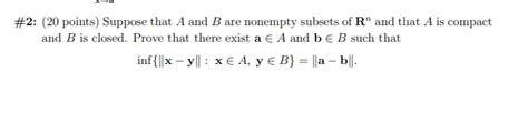 Solved 2 20 Points Suppose That A And B Are Nonempty Chegg