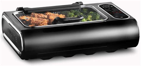 Gourmia Smokeless Indoor Grill And Air Fryer Raclette Grill With Smoke