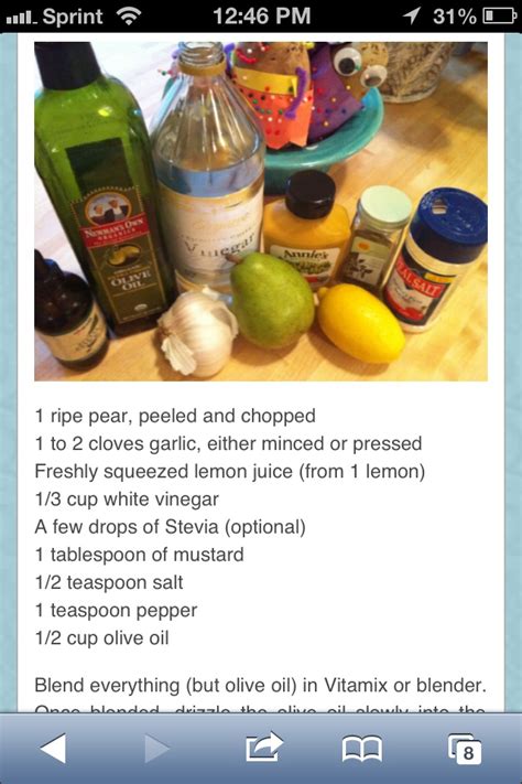 Homemade Tangy Pear Salad Dressing Pear Salad Pear Salad Dressing
