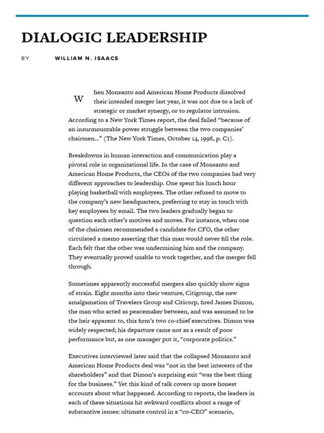 The Systems Thinker Dialogic Leadership The Systems Thinker Pdf Dialogue Chechnya