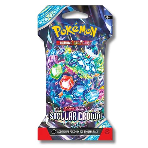 Stellar Crown Pokemon Sleeved Booster Pack Pullnbangrz