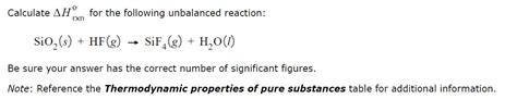 Solved Calculate Δhrxno ﻿for The Following Unbalanced
