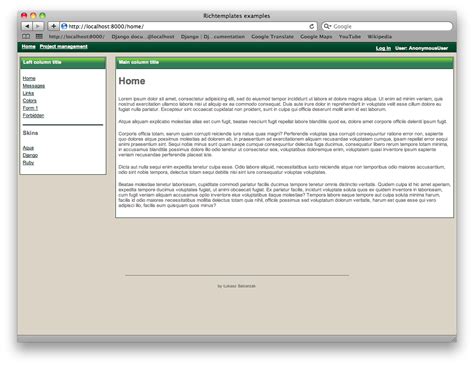 Skins Django Richtemplates V Documentation