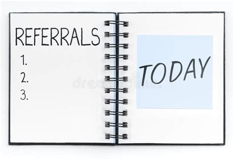 Inspiration Showing Sign Referrals Word For Act Of Referring Someone Or Something For
