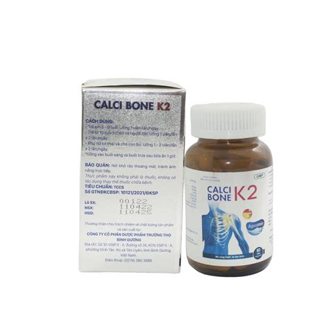 Calci Bone K2 Cửa Hàng Công Ty Dược Phẩm Hoàng Nguyên