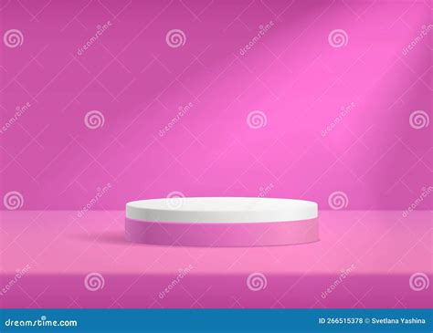 Product Display Presentation Realistic 3d Cylinder Pedestal Podium