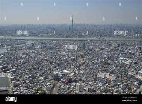 Aerial Shot Of Keisei Tateishi Station From The Northeast Side Towards