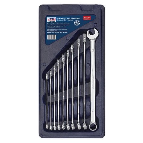 Sealey Premier Extra Long Combination Spanner Set 10pc Ondemand Truck