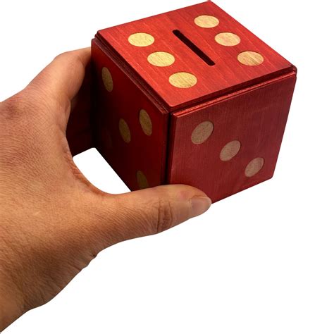Enigma Dice Cube Secret Puzzle Box Money Trick Box Red Col