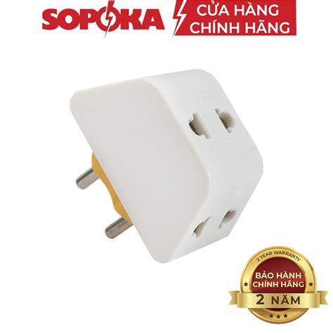 Mua Đầu nối chia điện đa năng 3 cửa SOPOKA chịu tải cao phích cắm