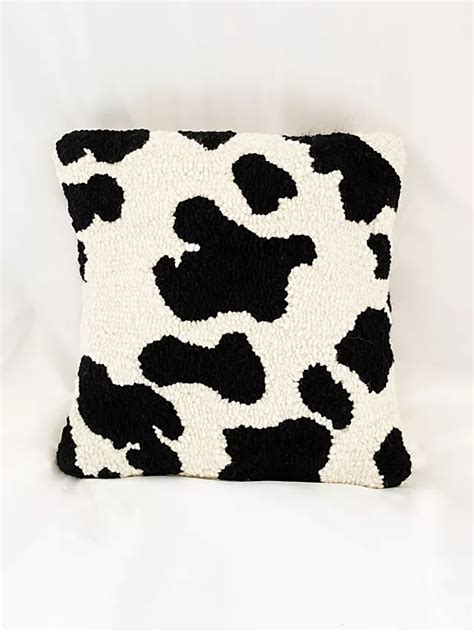 Hello Happy Handmade Cow Print Pillow Free People