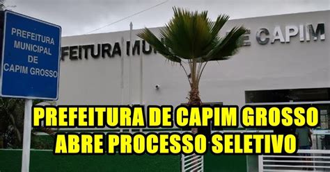Prefeitura De Capim Grosso Abre Processo Seletivo Na área De Educação